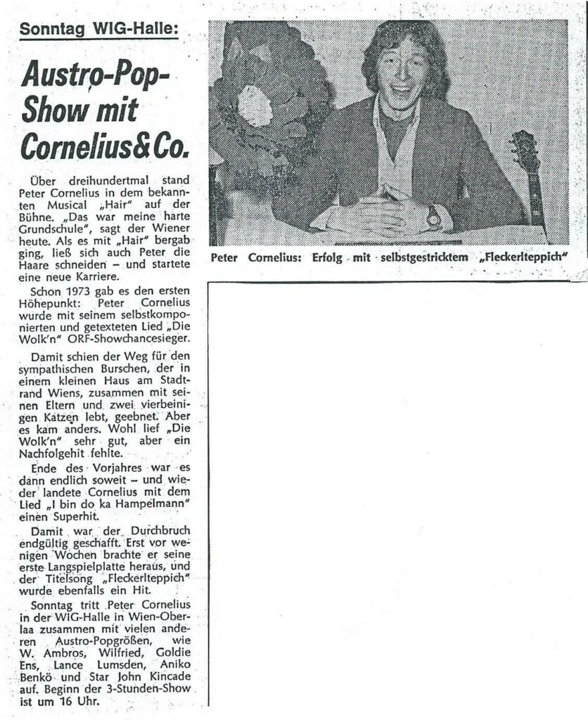 Peter CORNELIUS auf musik-austria.at